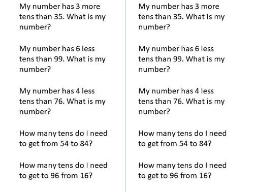 Place Value Reasoning Adding Multiples Of 10 Teaching Resources