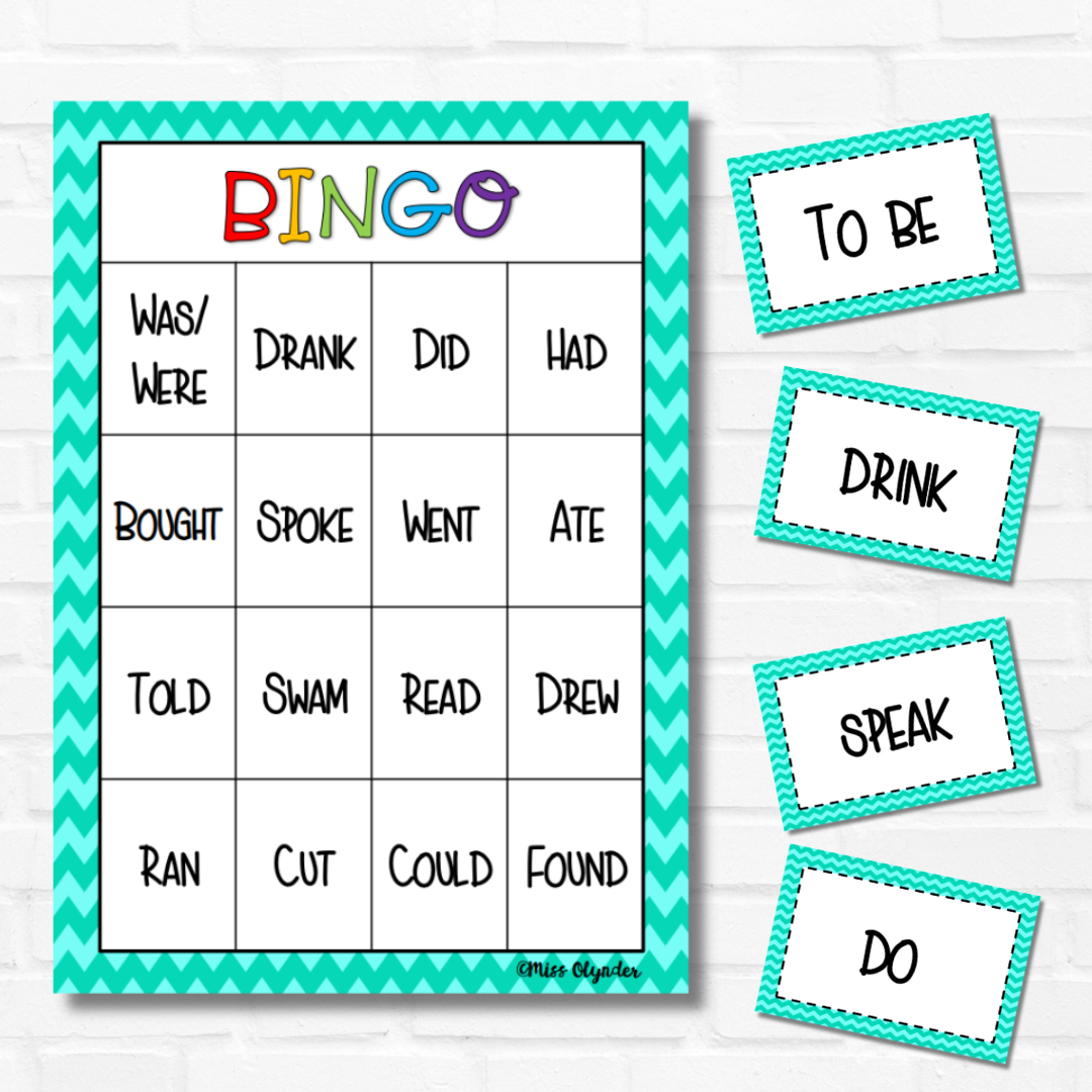Irregular Verbs Bingo – Past Simple Grammar Game (16 Cards | ESL ...