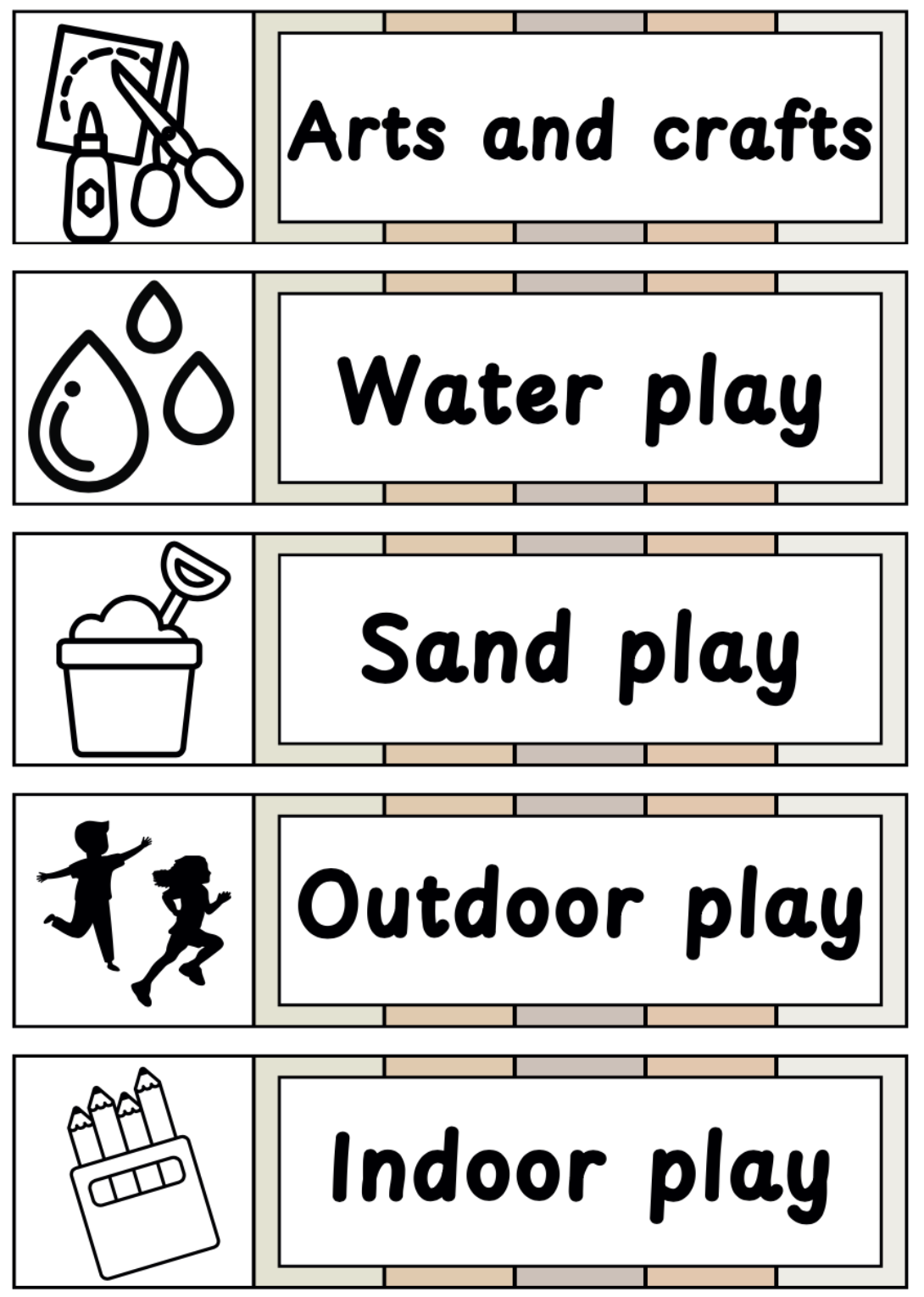 Visual Timetable Cards Natural Calming Colours SEND | Teaching Resources
