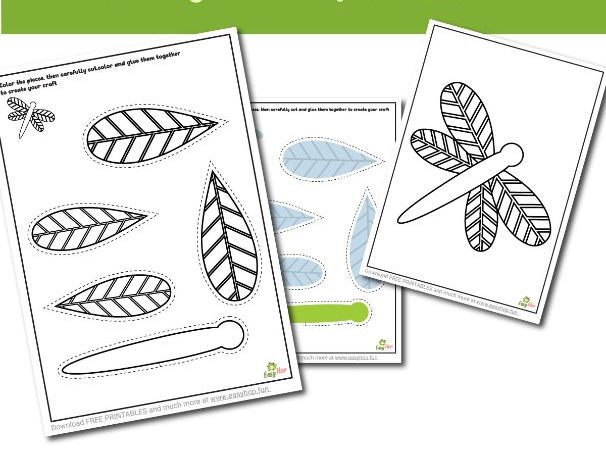 Dragonfly Art & Craft Printable Pack | Cut, Color, and Glue Activity ...