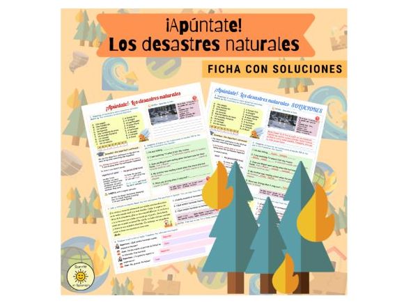 ¡Apúntate! Los desastres naturales Ficha. Spanish GCSE Environment ...