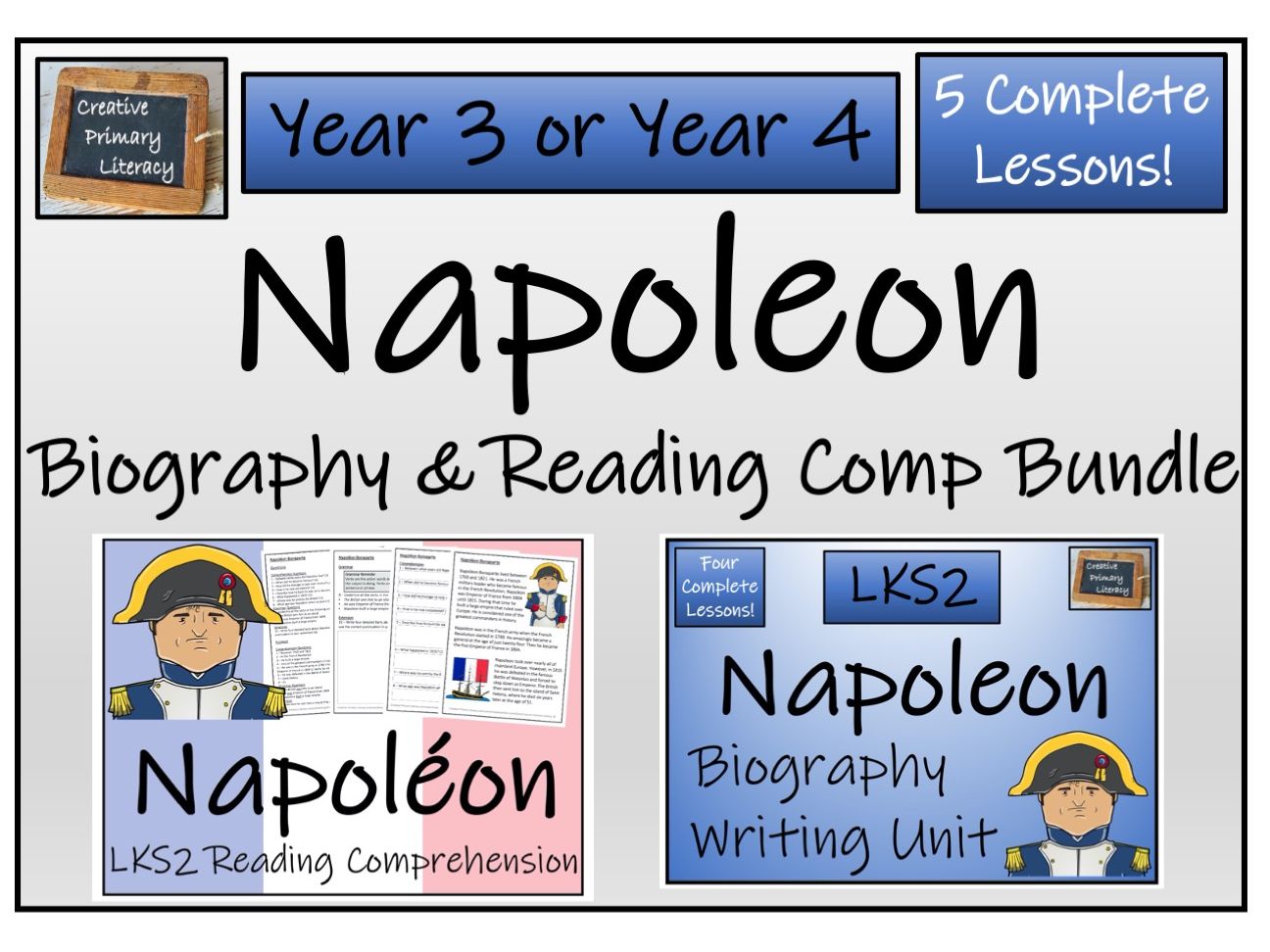LKS2 Napoleon Reading Comprehension & Biography Bundle | Teaching Resources