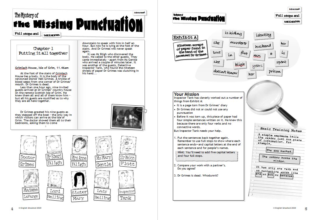 The Mystery of the Missing Punctuation | Teaching Resources