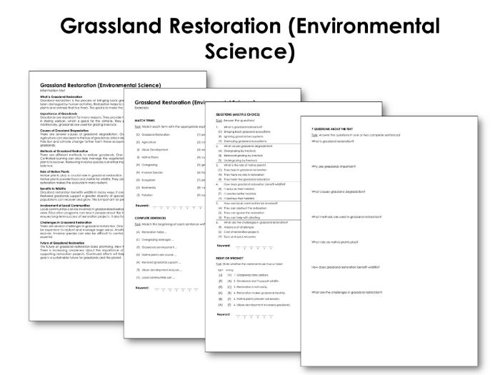 Grassland Restoration (Environmental Science) | Teaching Resources