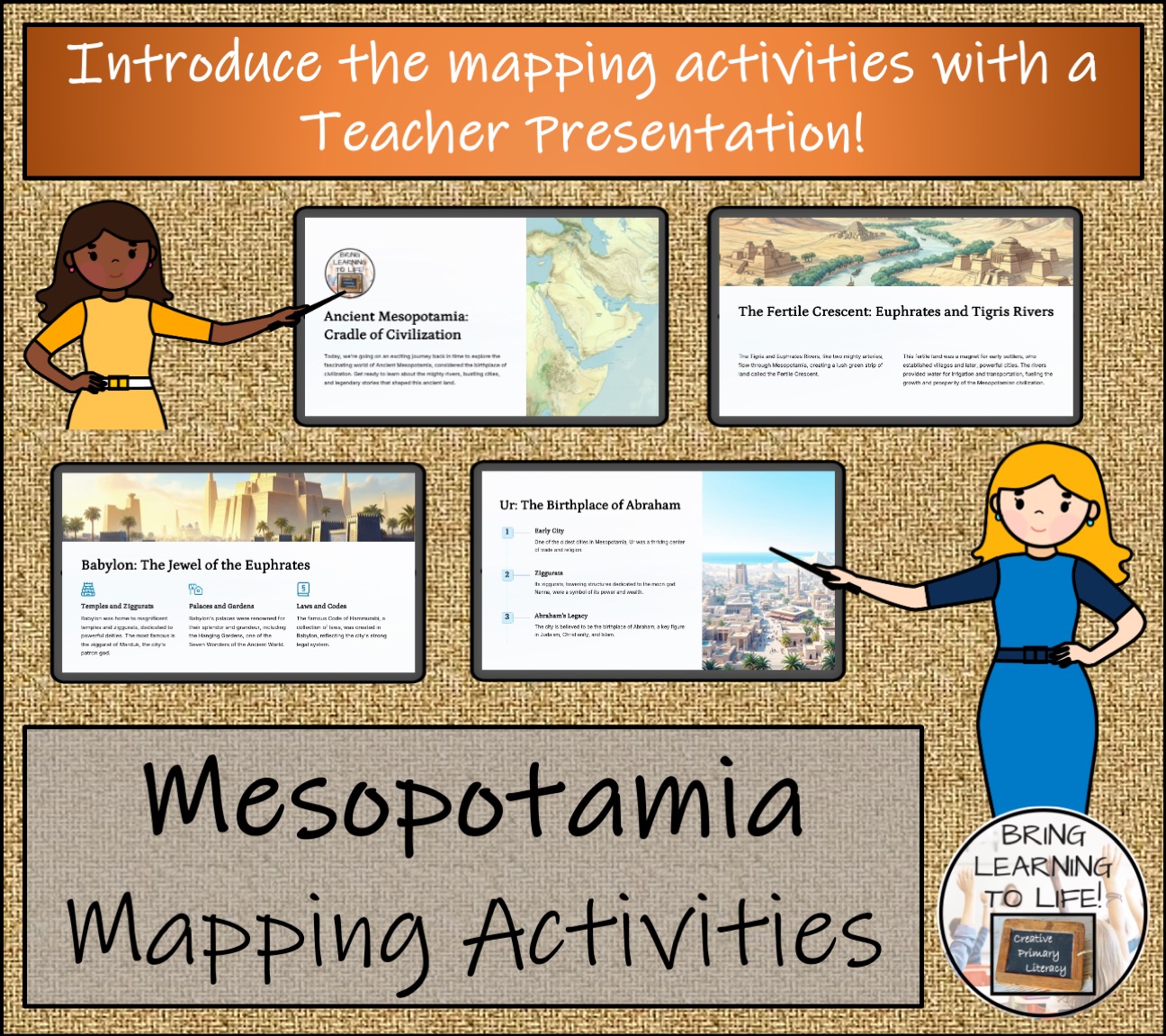 Ancient Mesopotamia Map Activities and Presentation | Teaching Resources