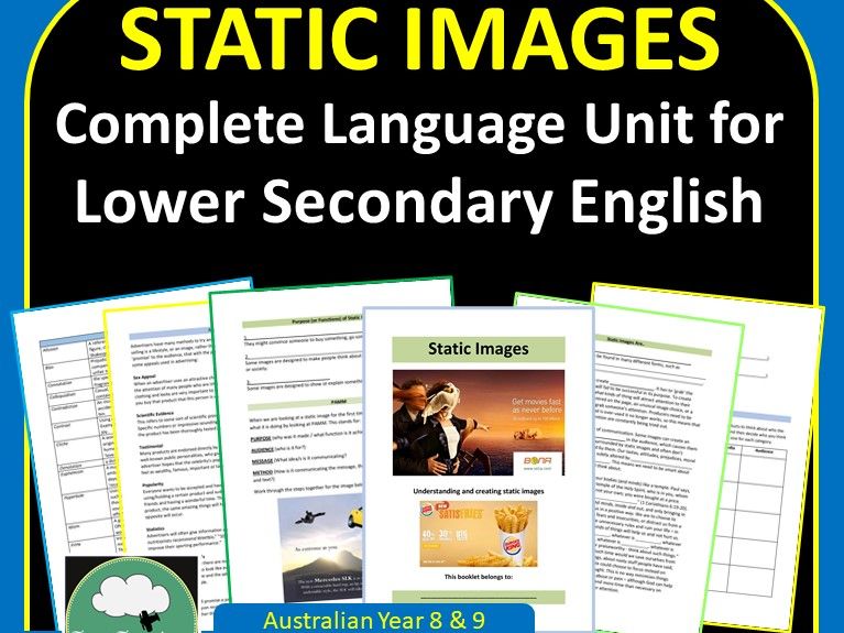 STATIC IMAGES Secondary English Unit | Teaching Resources