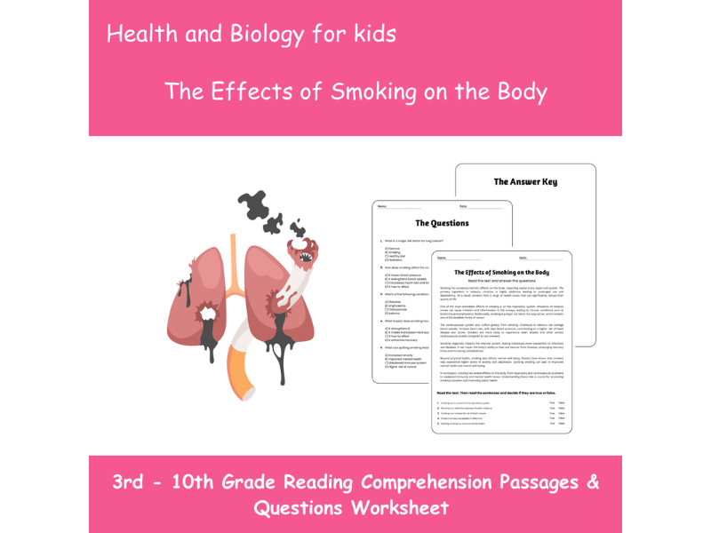 The Effects of Smoking on the Body Reading Comprehension Passages ...