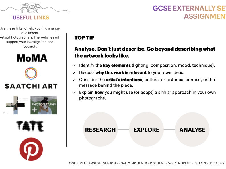 GCSE Art and Design (Photography 1PY0-02 Edexcel ESA) 'Gathering ...