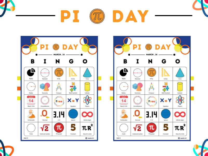Pi Day Bingo Middle School Math Bingo Game Cards : A Fun Pi Day ...