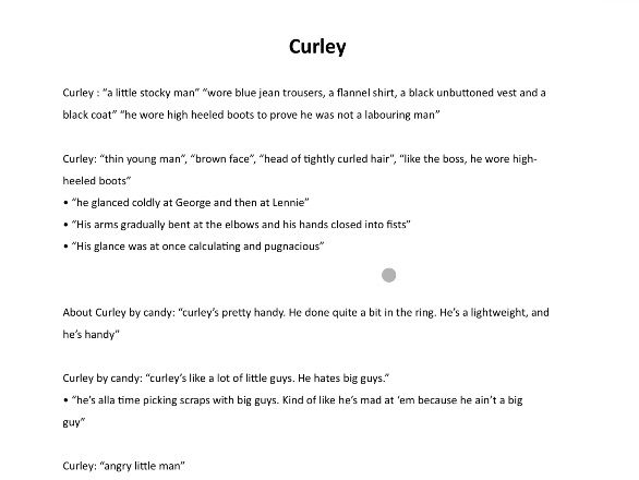 Of Mice and Men quotes - Curley and Curley’s wife | Teaching Resources