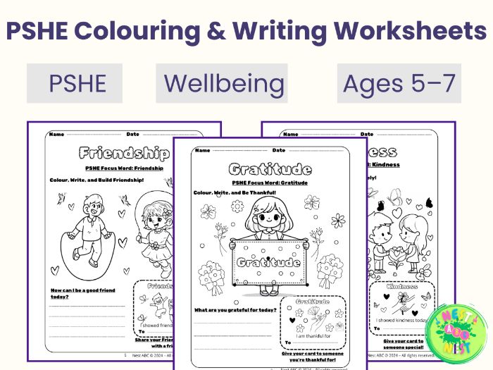 Kindness & Gratitude Colouring Worksheets KS2 | Teaching Resources