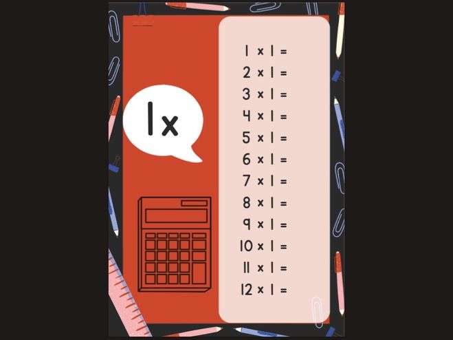 Times Table Practise Sheet X1 Back To School Assessment Teaching 