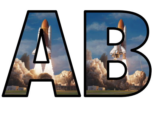 Challenger Disaster in 1986 NASA Rocket Lettering Set Display Title ...