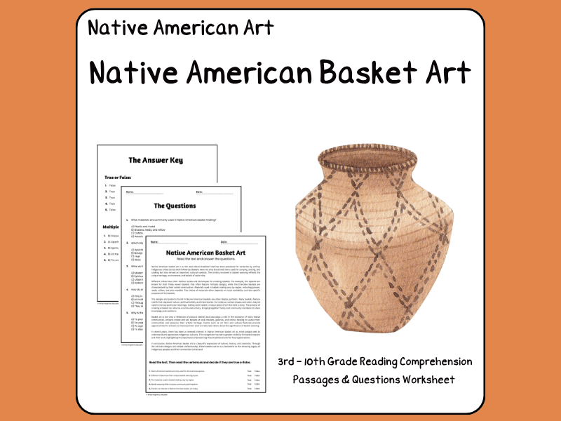 Native American Art Reading Comprehension Passages & Questions ...