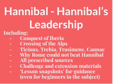 Hannibal - Hannibal's Leadership - GCSE Ancient History | Teaching Resources