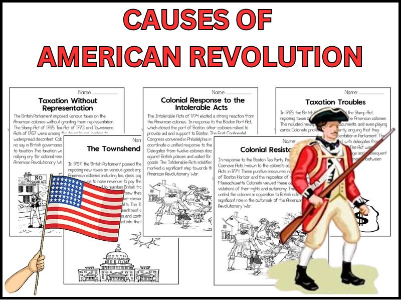 Causes of American Revolution Reading Comprehension Passage & Questions ...