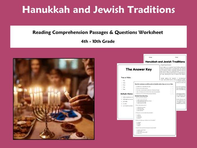 Hanukkah and Jewish Traditions: Reading Comprehension Passages ...