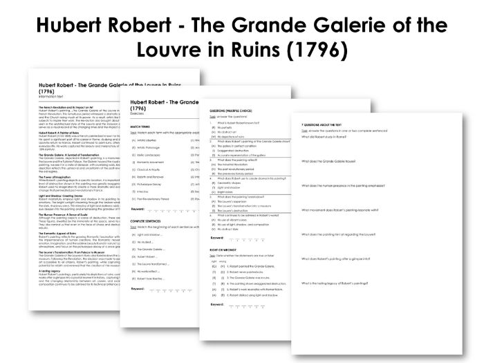 Hubert Robert - The Grande Galerie of the Louvre in Ruins (1796 ...