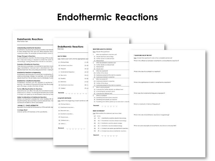 Endothermic Reactions | Teaching Resources