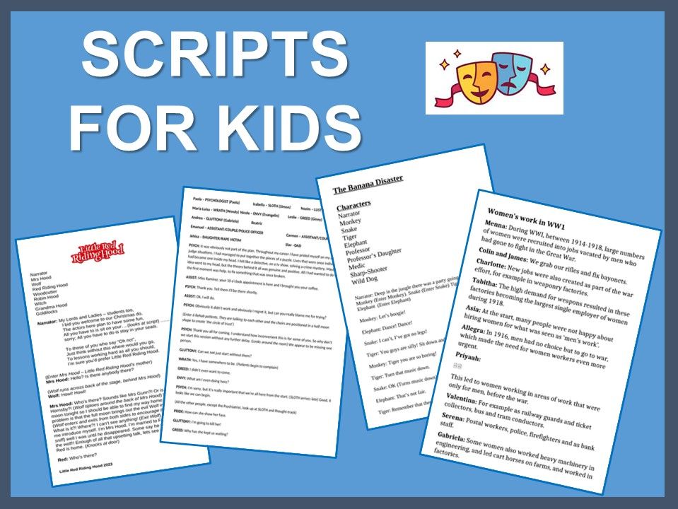 Scripts for Kids | Teaching Resources