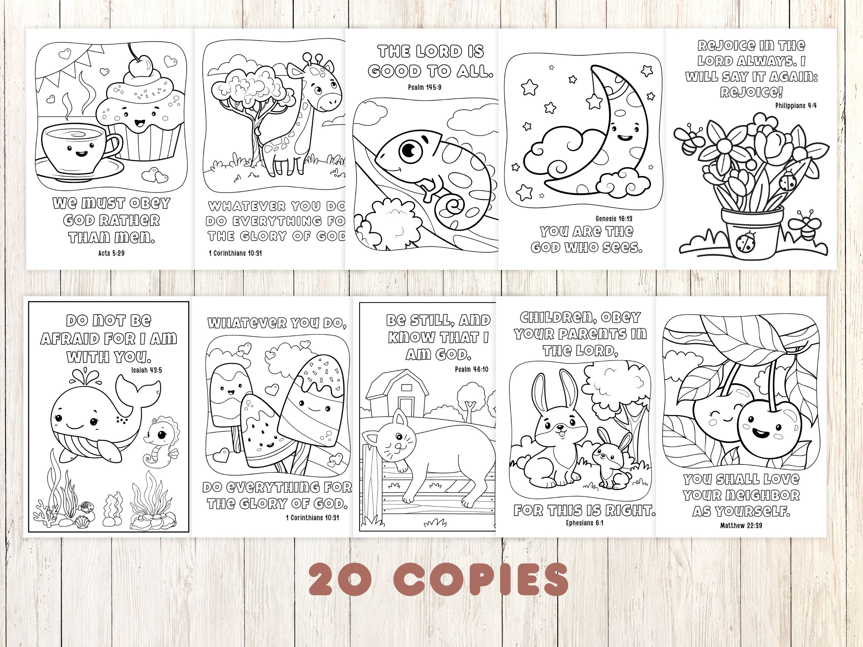 Bible Verse Coloring Pages for kids | Teaching Resources