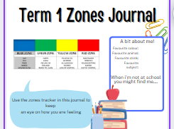 Zones of Regulation Lessons 1-6 STUDENT JOURNAL | Teaching Resources