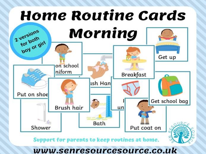 Morning Routine Visual Timetable Cards Teaching Resources