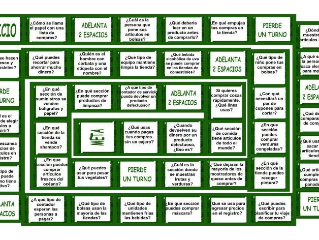 Grocery Shopping Spanish 4 Worksheet-2 Game-1 Exam Bundle | Teaching ...