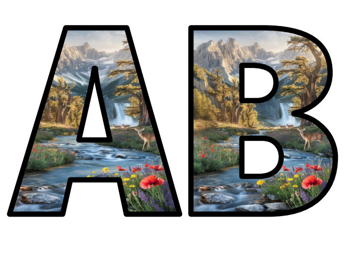 Creative Story Writing Adventure Lettering Set Display Title Letters ...