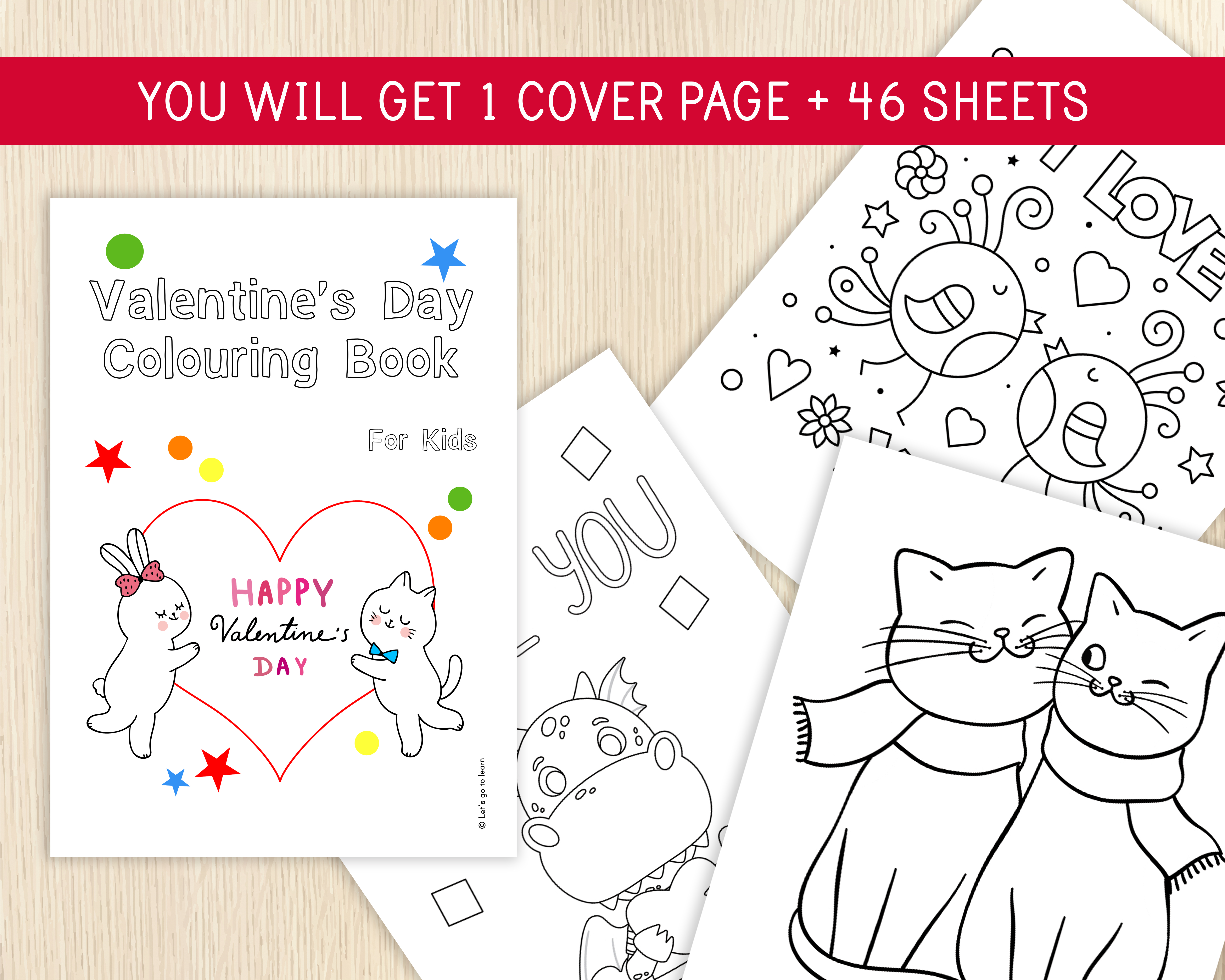 Valentine's Day Coloring Pages - 47 Sheets | Teaching Resources