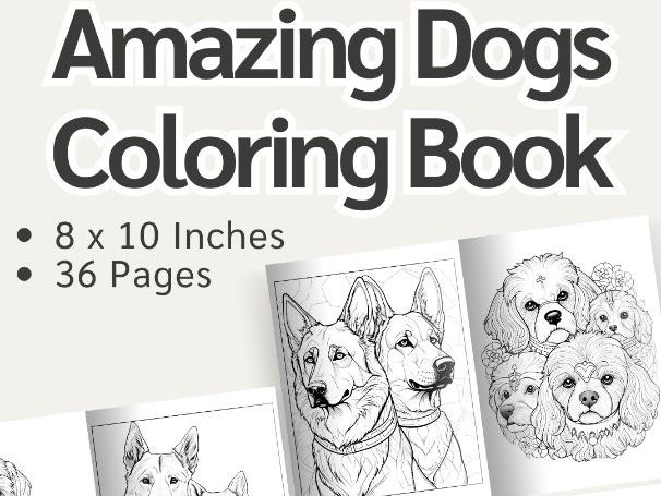 Amazing Dogs Coloring Pages / Sheets of Amazing Dogs Clipart {Coloring ...