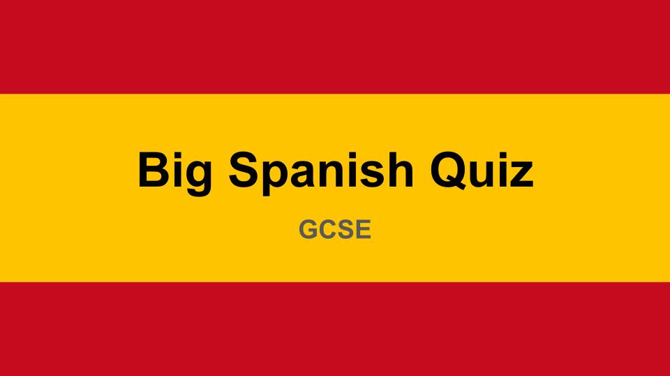 GCSE Spanish End Of Year Quiz | Teaching Resources