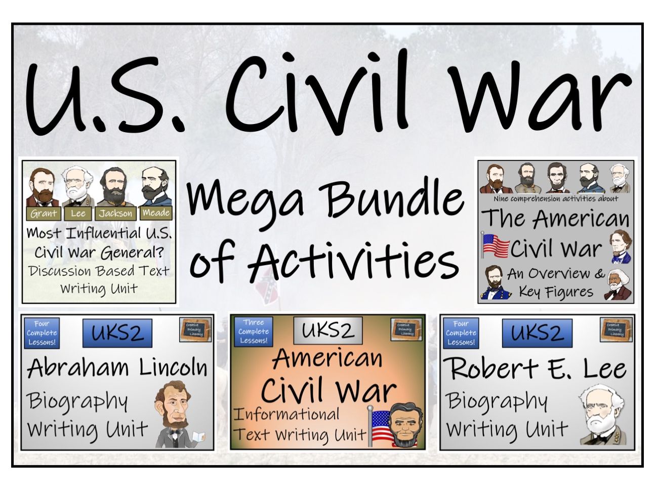 UKS2 U S Civil War Display Close Read Writing Mega Bundle uks2-u-s-civil-war-display-close-read-writing-mega-bundle