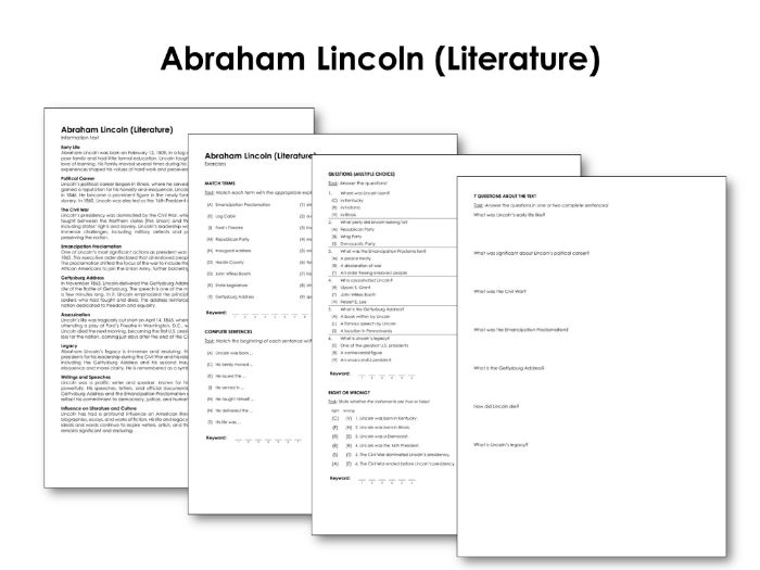 Abraham Lincoln (Literature) | Teaching Resources
