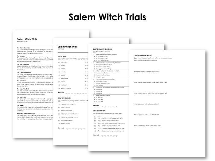 Salem Witch Trials | Teaching Resources