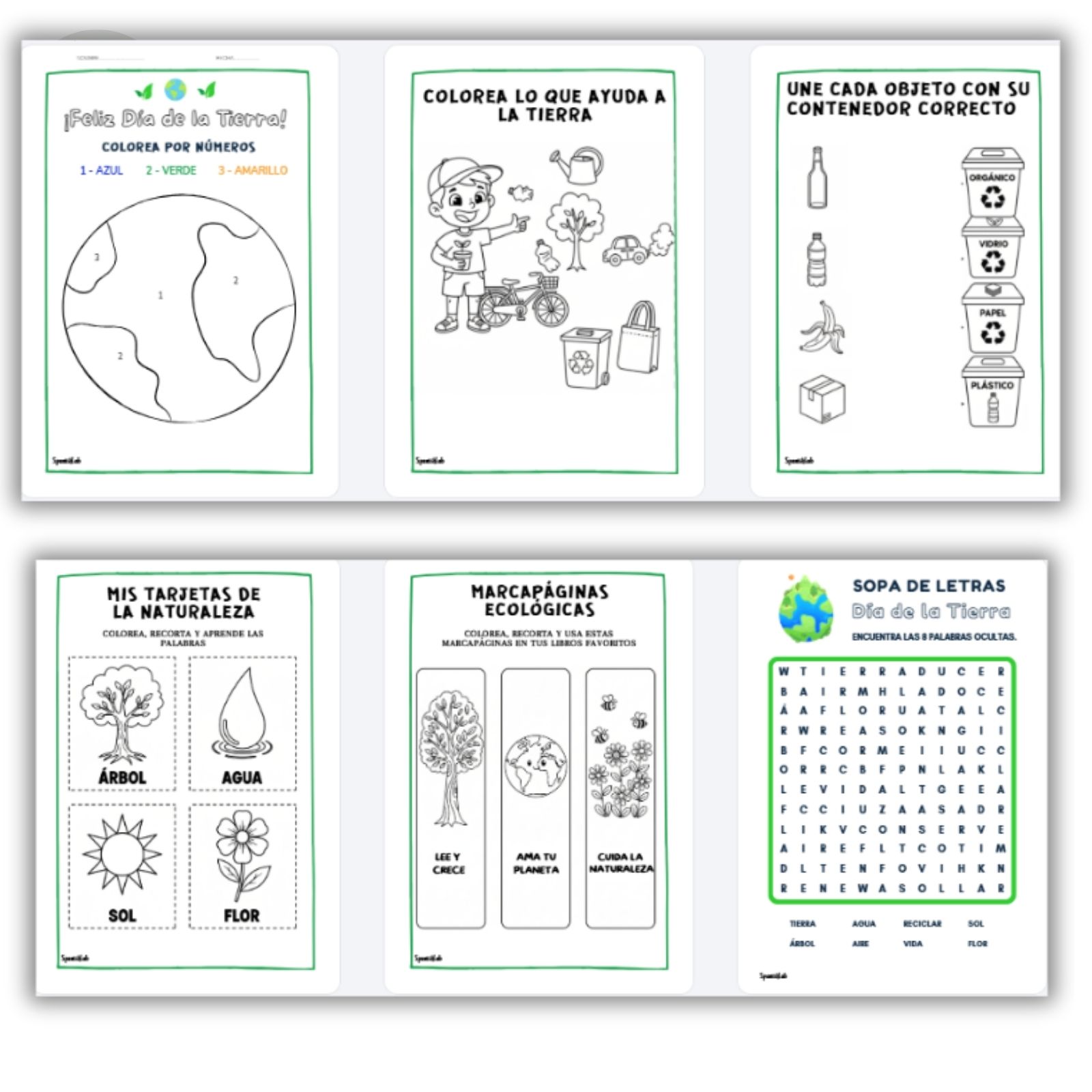 Primary Spanish Earth Day Activities | Día de la Tierra No Prep ...