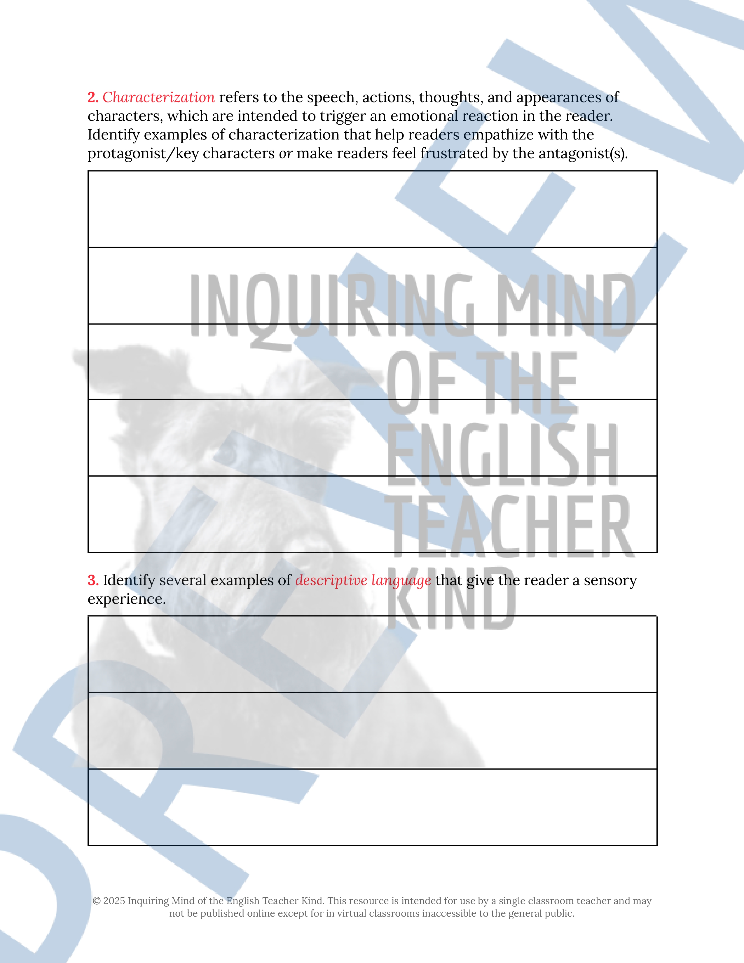 "Snow White and the Seven Dwarfs" Literary Craft Worksheet (Grimm's ...