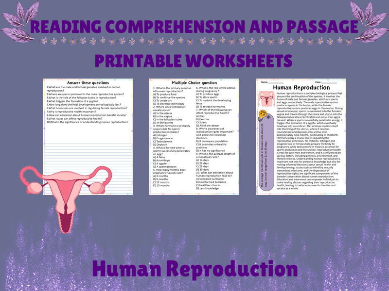 Exploring Human Reproduction: Engaging Reading Passage with Interactive Questions | Teaching ...