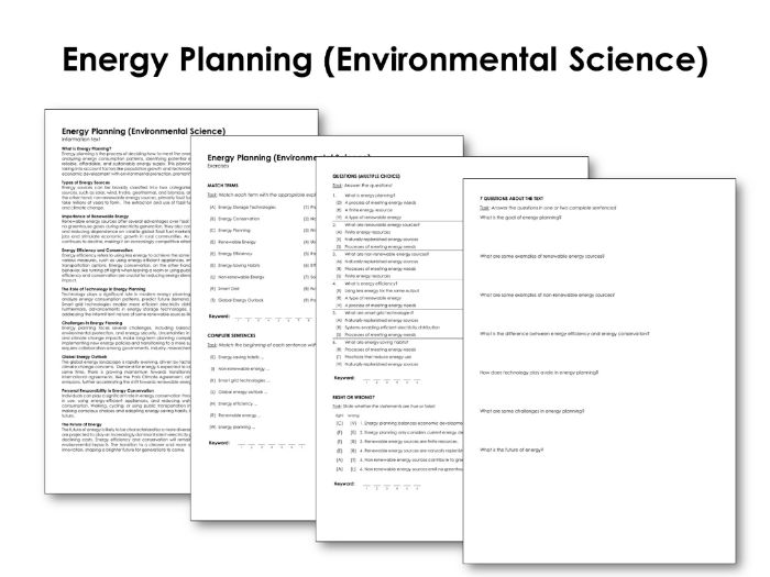 Energy Planning (Environmental Science) | Teaching Resources
