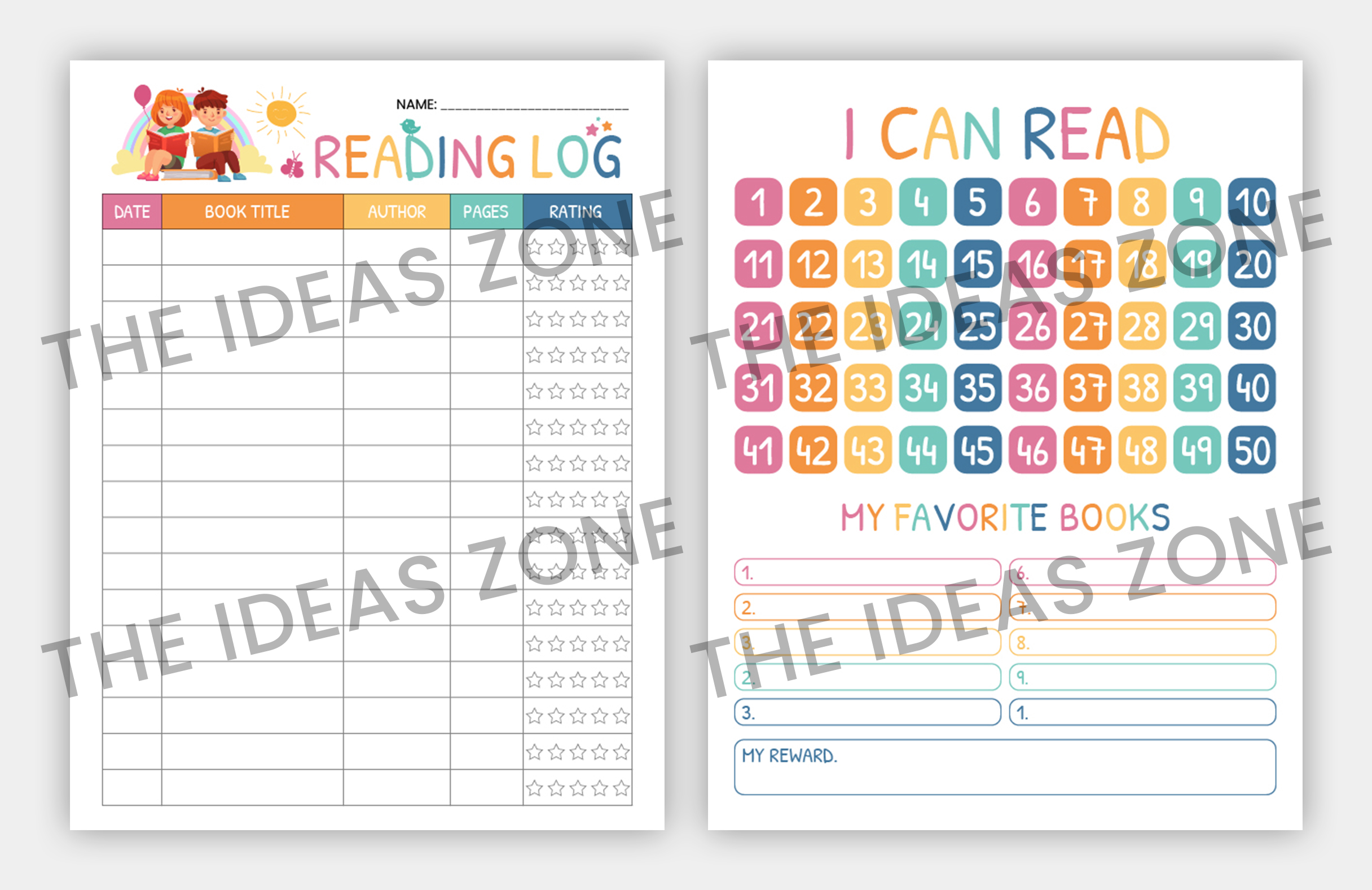 Kids Printable Summer Reading Log: Track Your Reading Journey ...