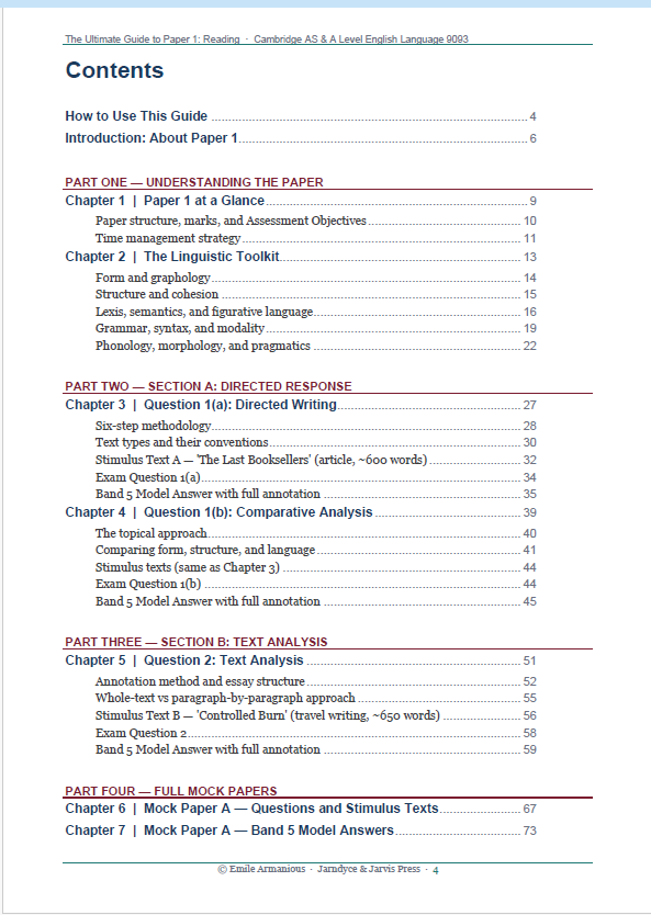 Cambridge English Language 9093 Paper 1 | Teaching Resources