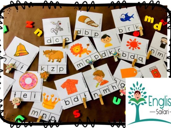 Phonics 'ending sound' clipcards activity (sample) | Teaching Resources