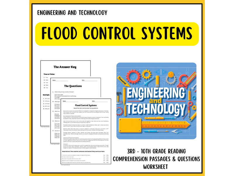 Flood Control Systems Reading Comprehension Passages & Questions ...