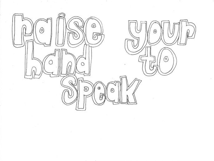 Raise Your Hand To Speak Classroom Rules Colouring Page Teaching 
