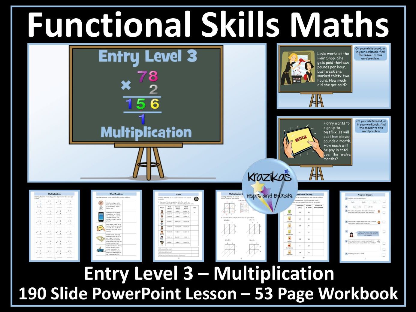 Multiplication Functional Skills Maths Entry Level 3 Teaching