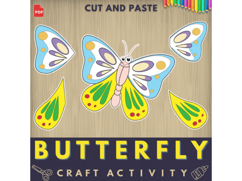 Butterfly Craft Activity | Cut and Paste Spring or Insect Craft for ...