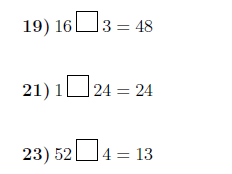 Missing operations: Multiplication and division worksheet (with ...