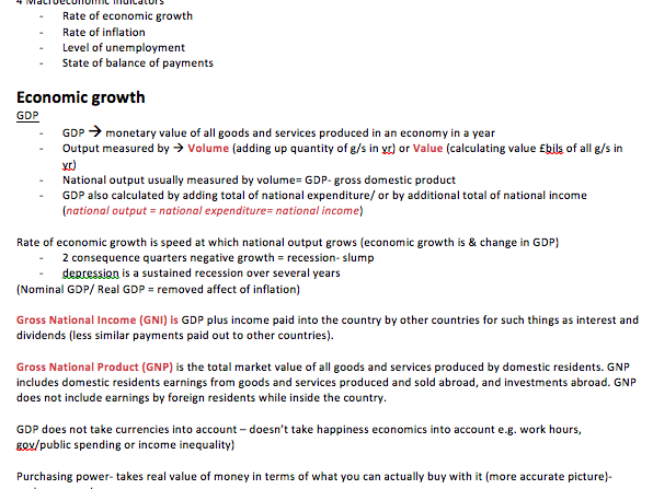 Edexcel Economics AS Macroeconomics- Unit 2 (Managing the Economy ...