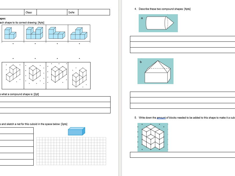 Cambridge Maths Stage 6_3D Shapes and Ratio and Proportion Asssessment ...