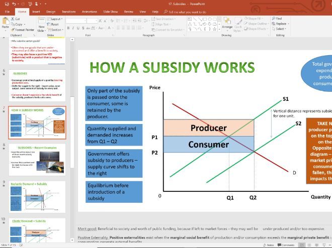 23. Subsidies/Subsidy (Slides, Activities and Notes) - Edexcel A-Level ...